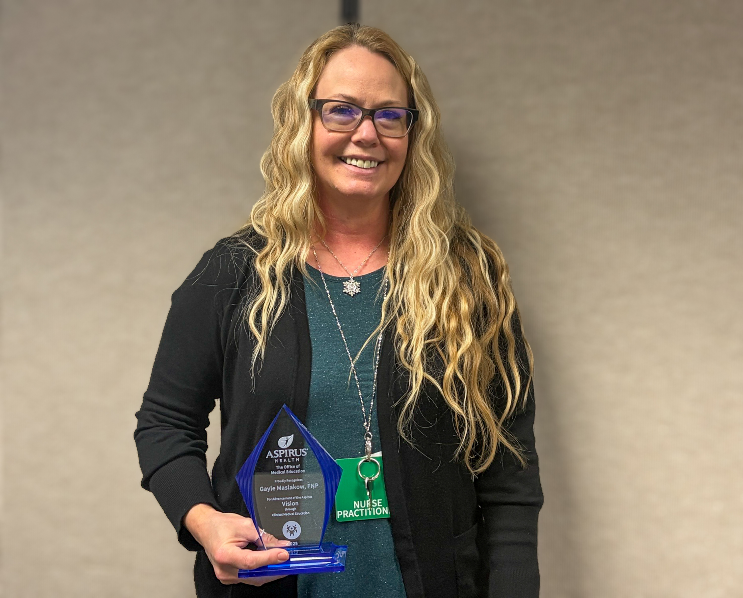 Gayle Maslakow, FNP-C, Receives Aspirus OME Vision Award | Press Room ...